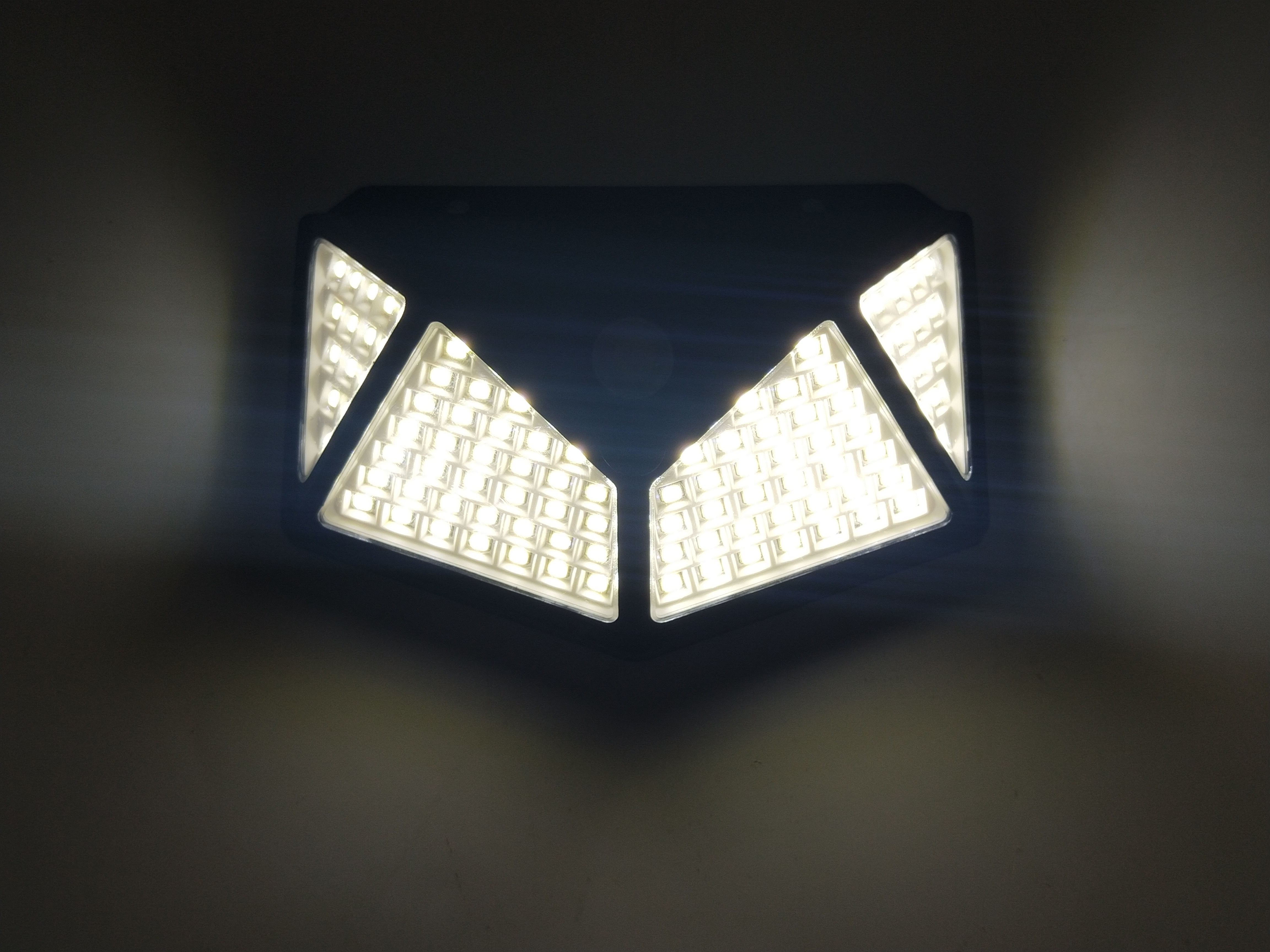 Outdoor Solar Powered LED Light 100LED ABS 1200Mah Lithium 18650 Solar ...